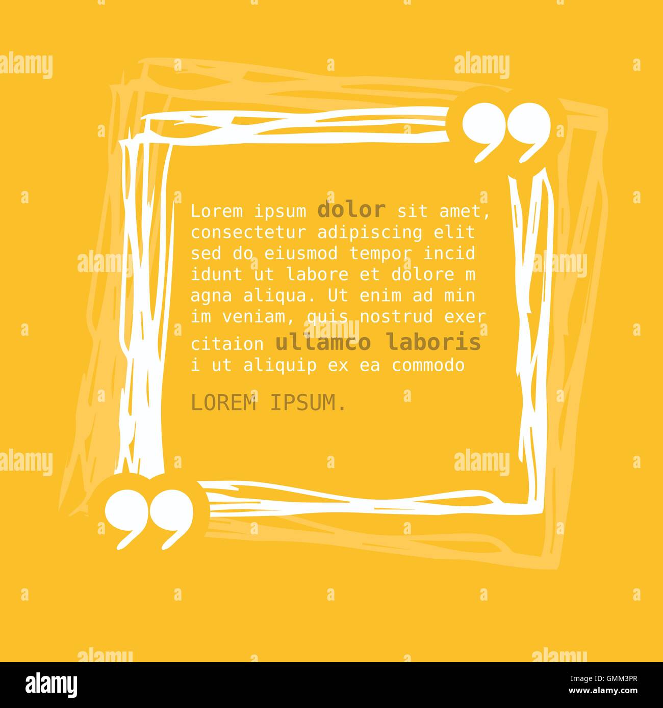 Square frame with quote on yellow background Stock Vector Image & Art ...