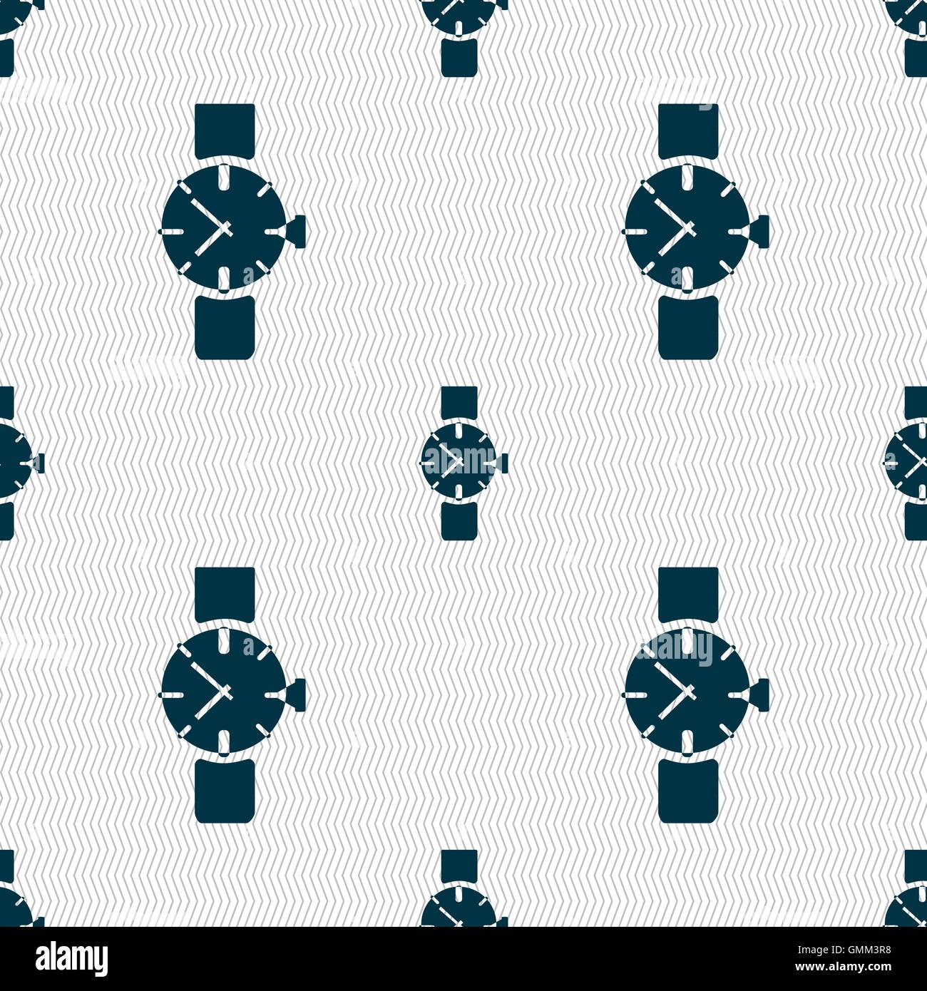 watches icon symbol . Seamless abstract background with geometric ...