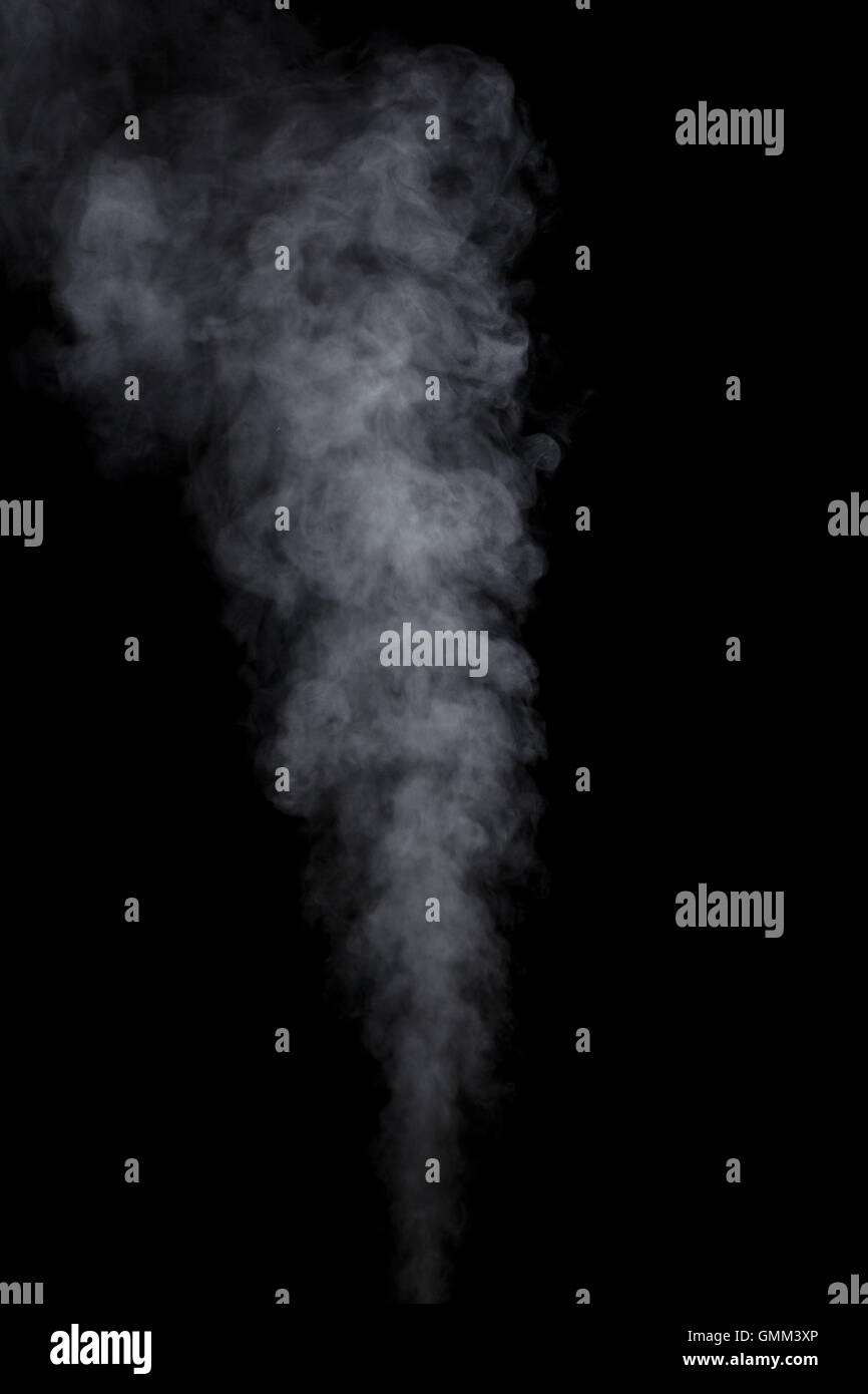 Abstract white water vapor on a black background. Texture. Design ...