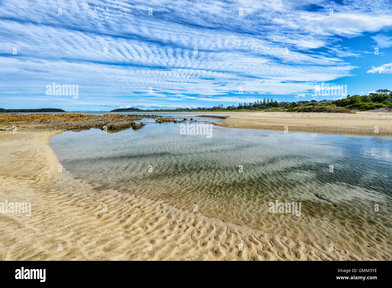Scenic view of the coastline at Candlagan Creek, Mossy Point, New South ...