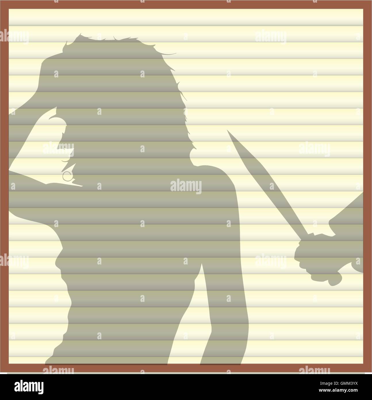 Shadow man in window Stock Vector Images - Alamy