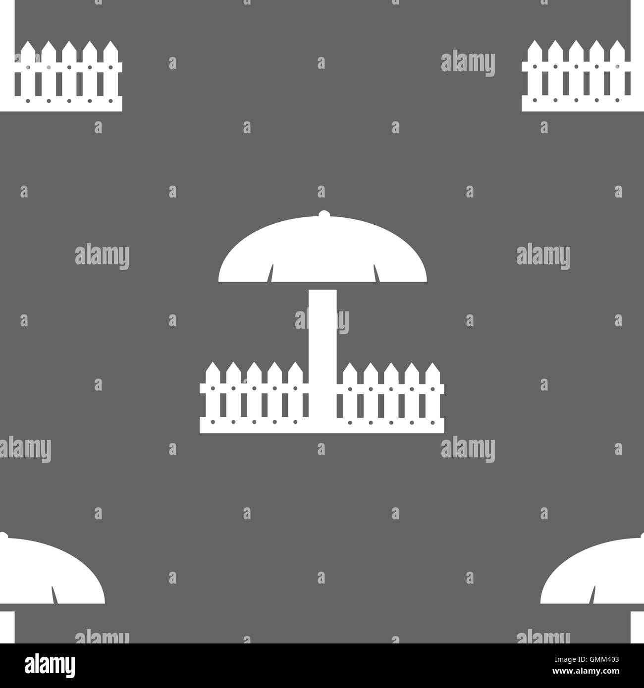 Sandbox icon sign. Seamless pattern on a gray background. Vector Stock ...