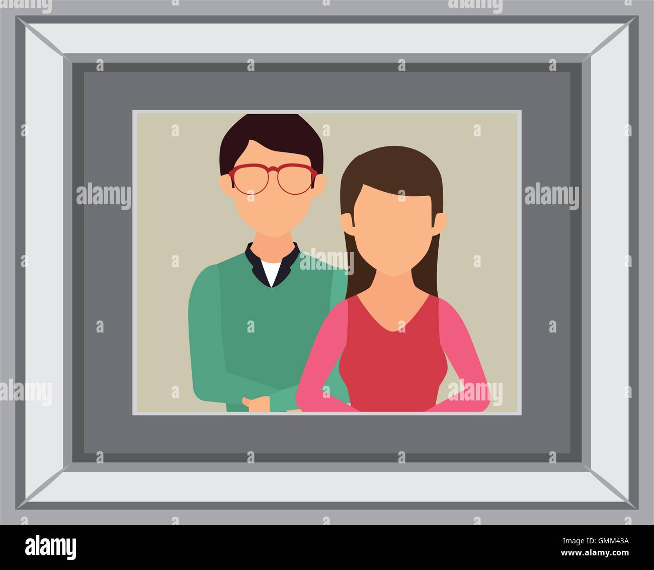 Snapshot couple Stock Vector Images - Alamy