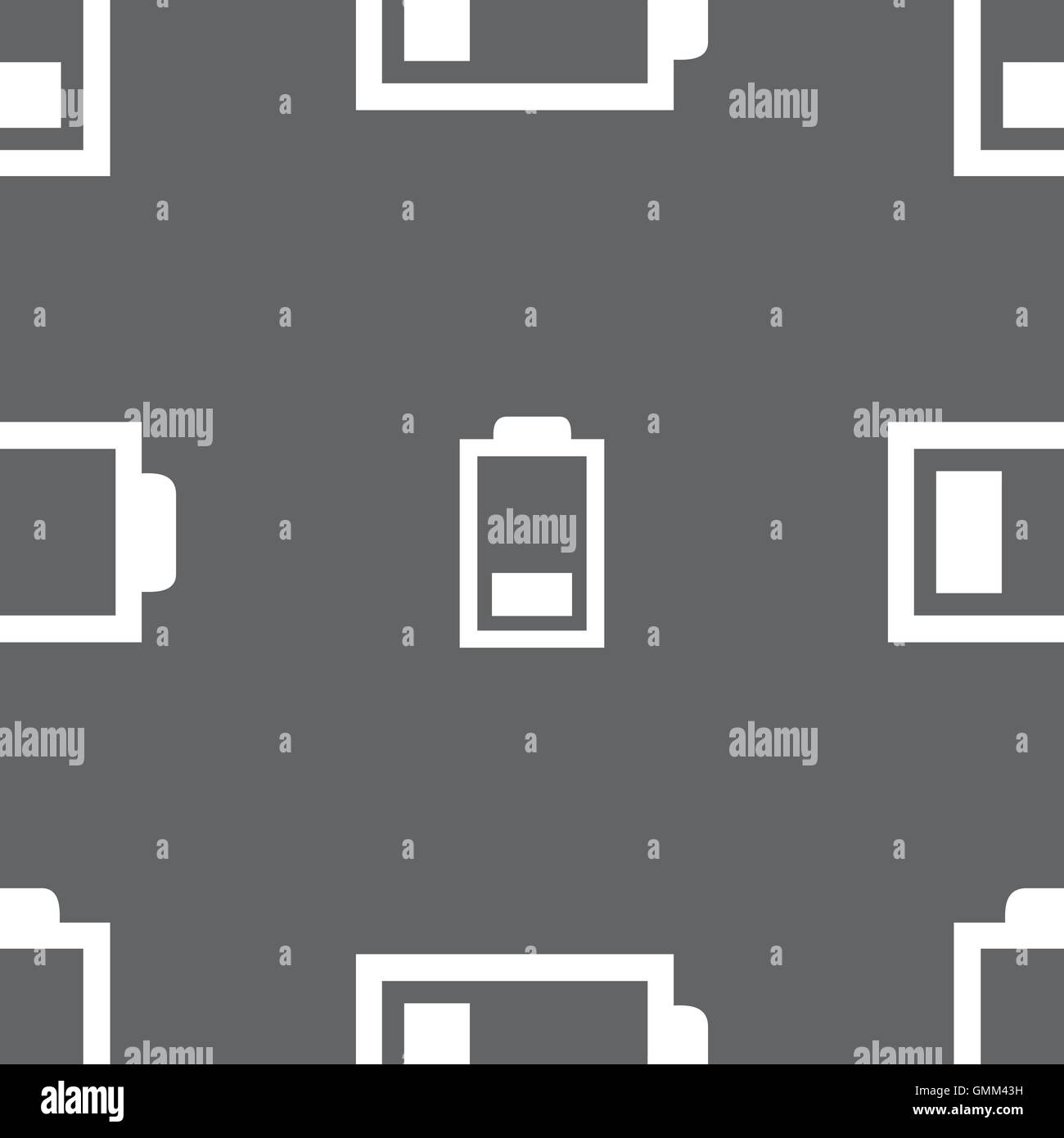 Battery low level sign icon. Electricity symbol. Seamless pattern on a ...