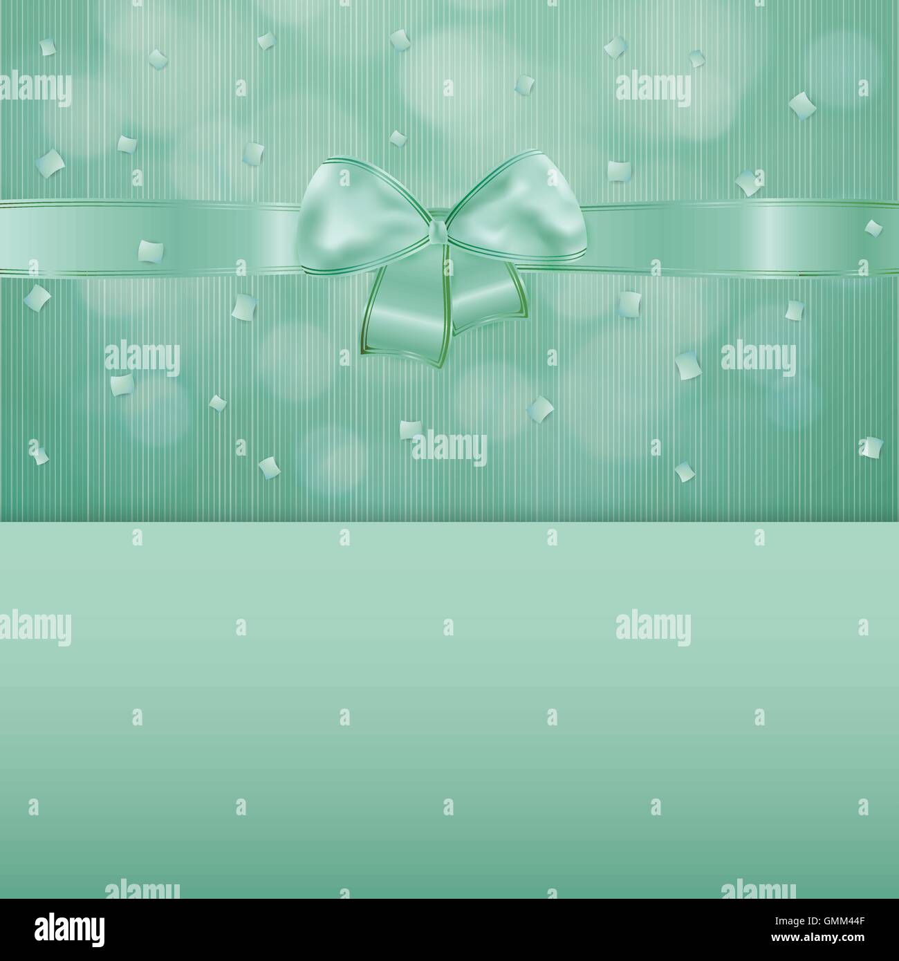 green gift card with ribbon and confetti Stock Vector Image & Art - Alamy