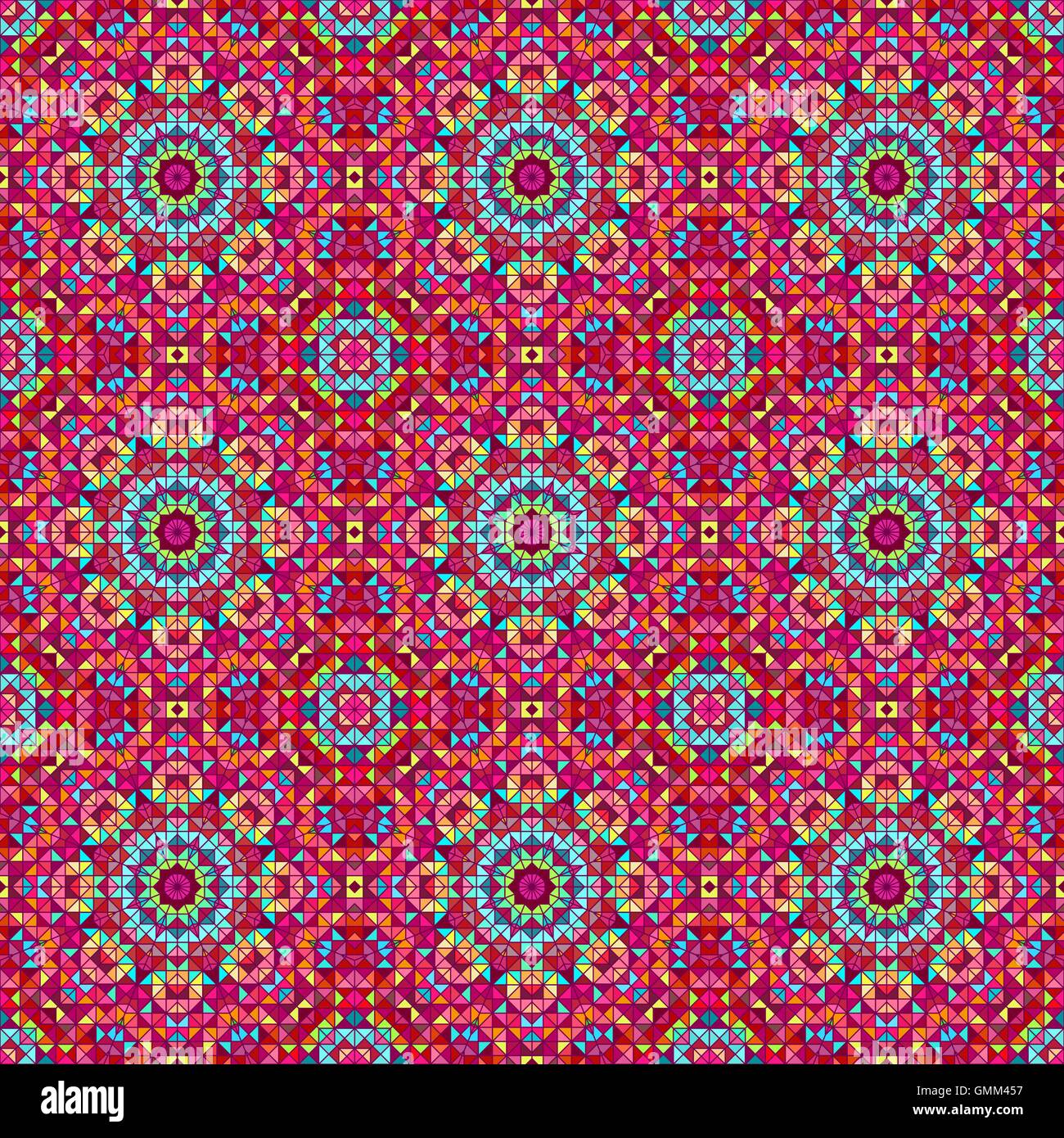 Ornamental seamless pattern. Abstract red geometrical vector bac Stock ...