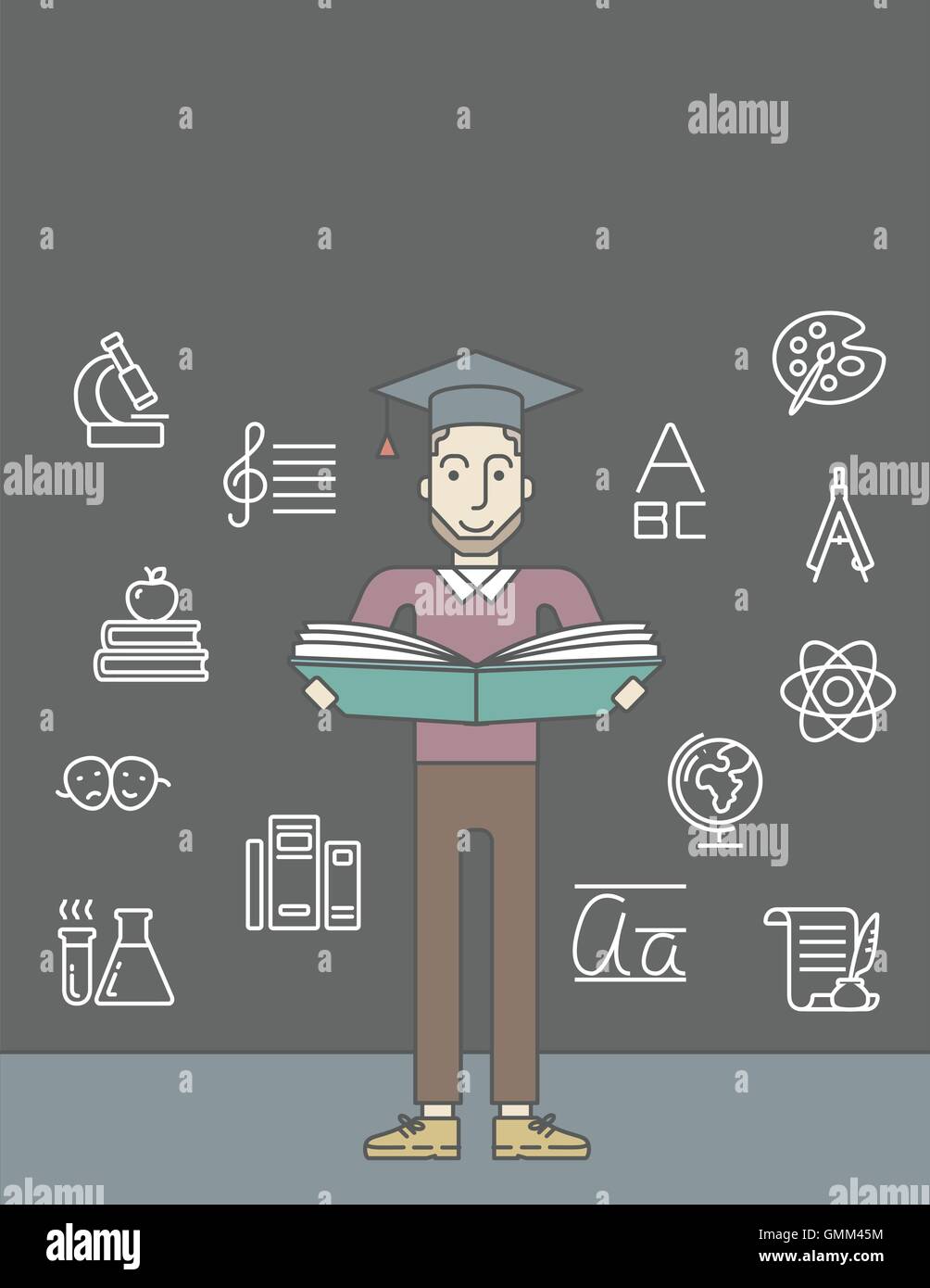 Graduation layout Stock Vector Images - Alamy