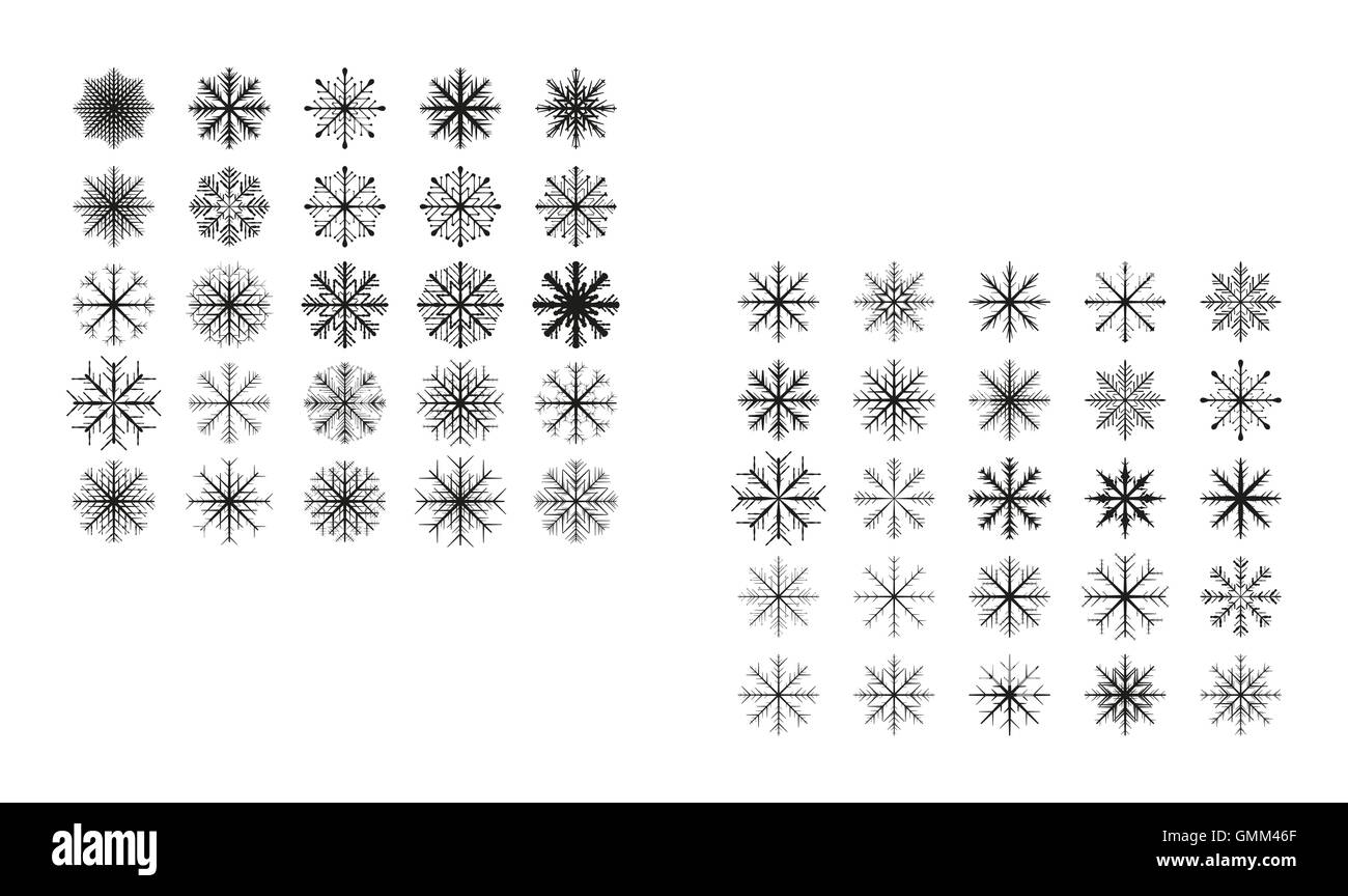 collection of snowflakes Stock Vector Image & Art - Alamy