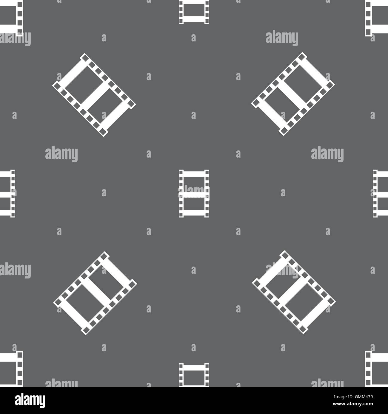 Video sign icon. frame symbol. Seamless pattern on a gray background ...
