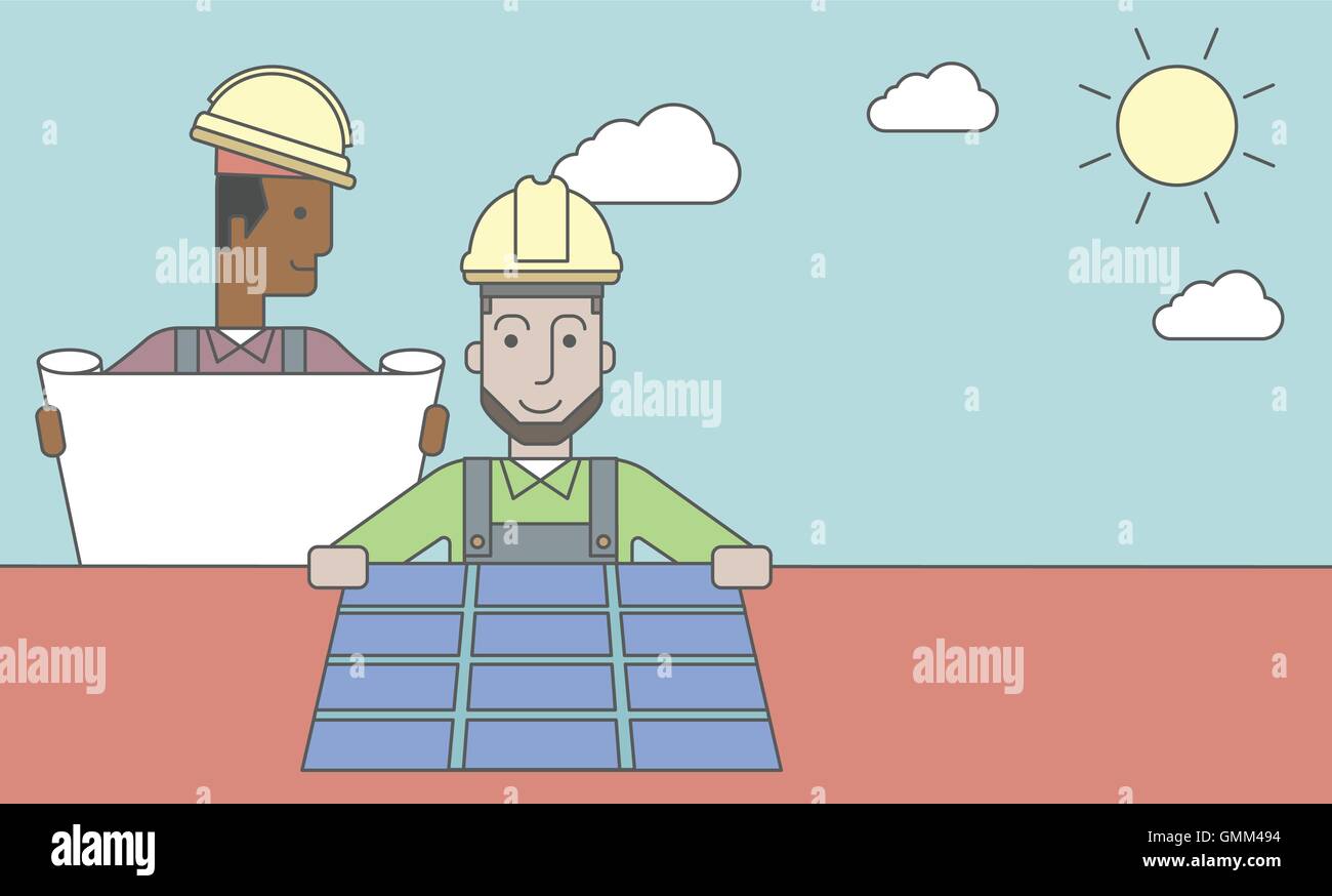 Two people engineer work Stock Vector Images - Alamy