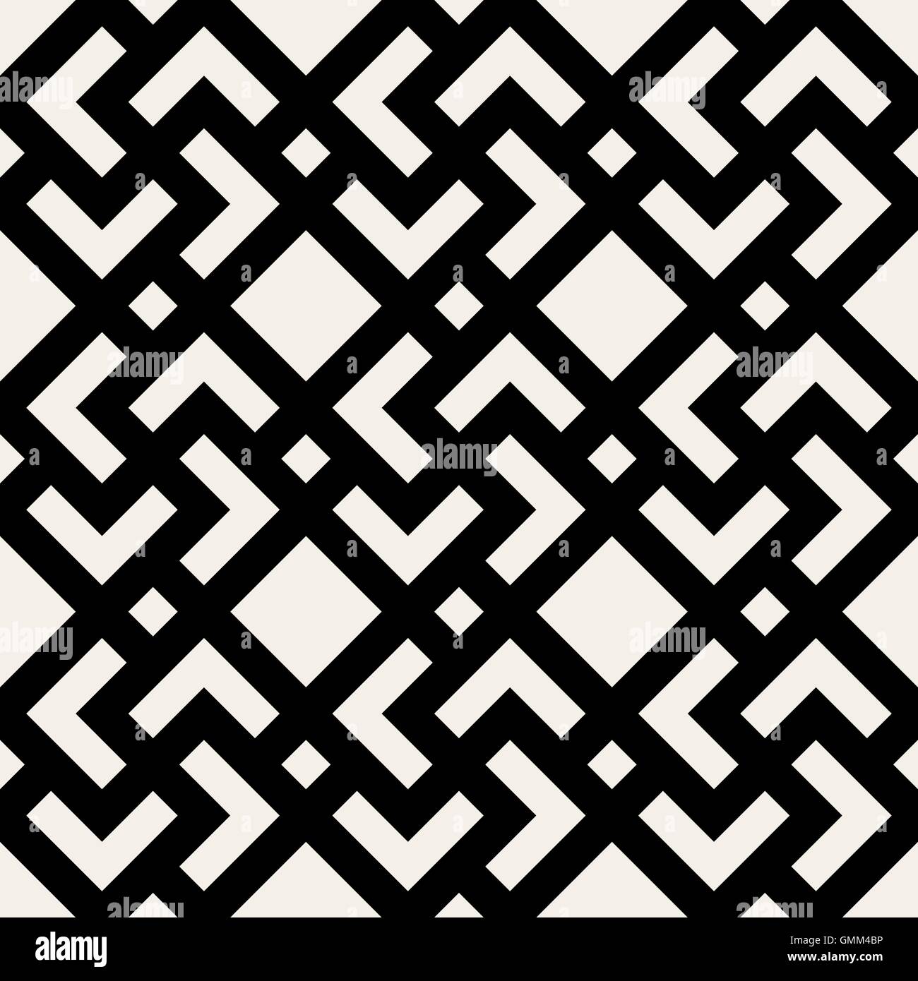 Vector Seamless Black and White Geometric Rhombus Cross Square Tile ...