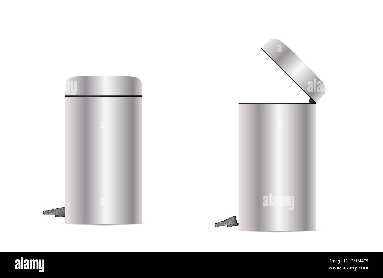 Empty white metal can Stock Vector Images - Alamy