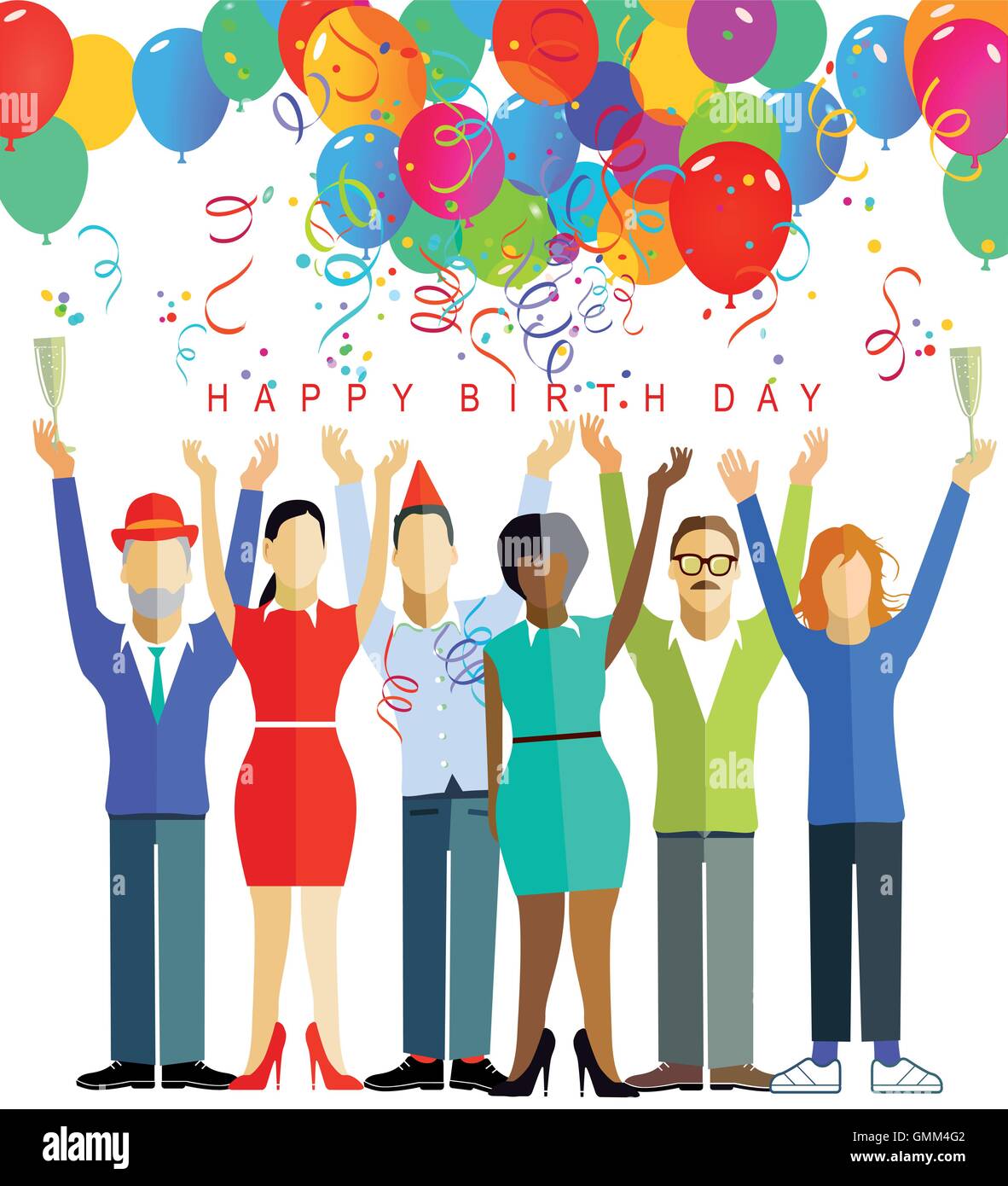 Congratulations cheering Stock Vector Images - Alamy