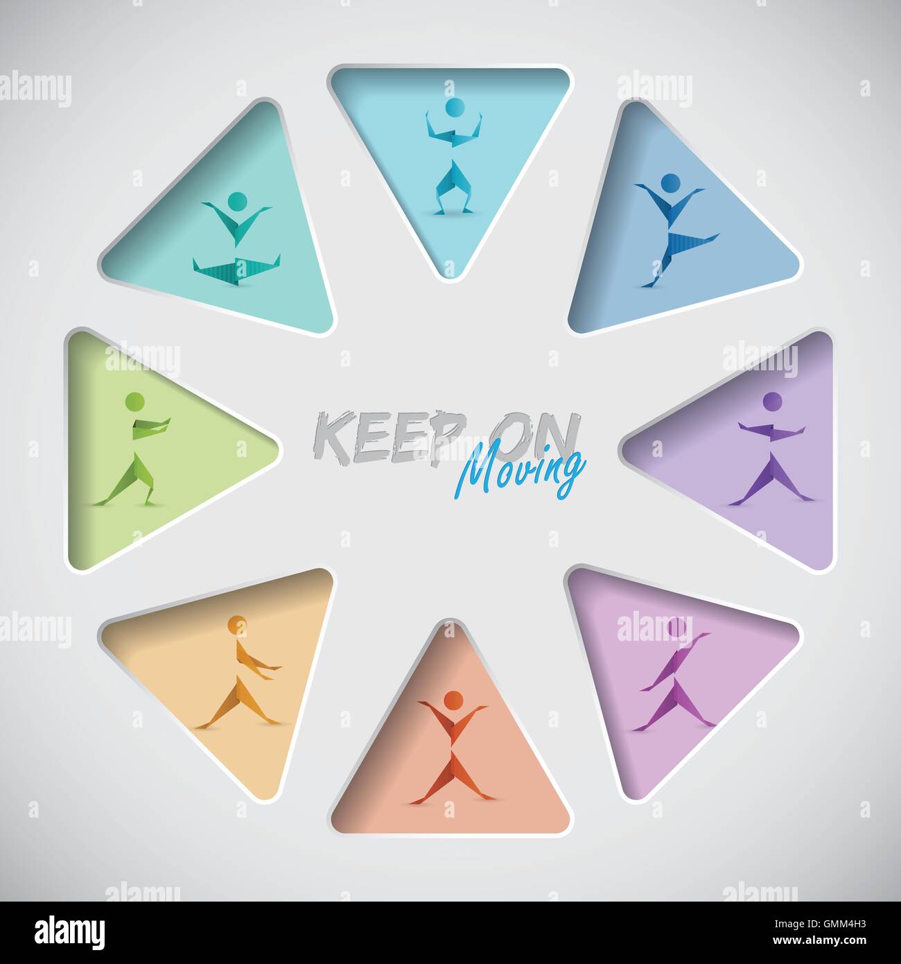 Keep on mooving fitness background Stock Vector Image & Art - Alamy