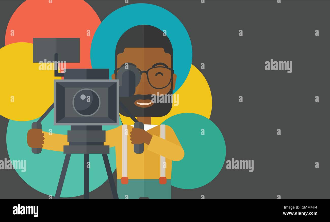 Cameraman african Stock Vector Images - Alamy