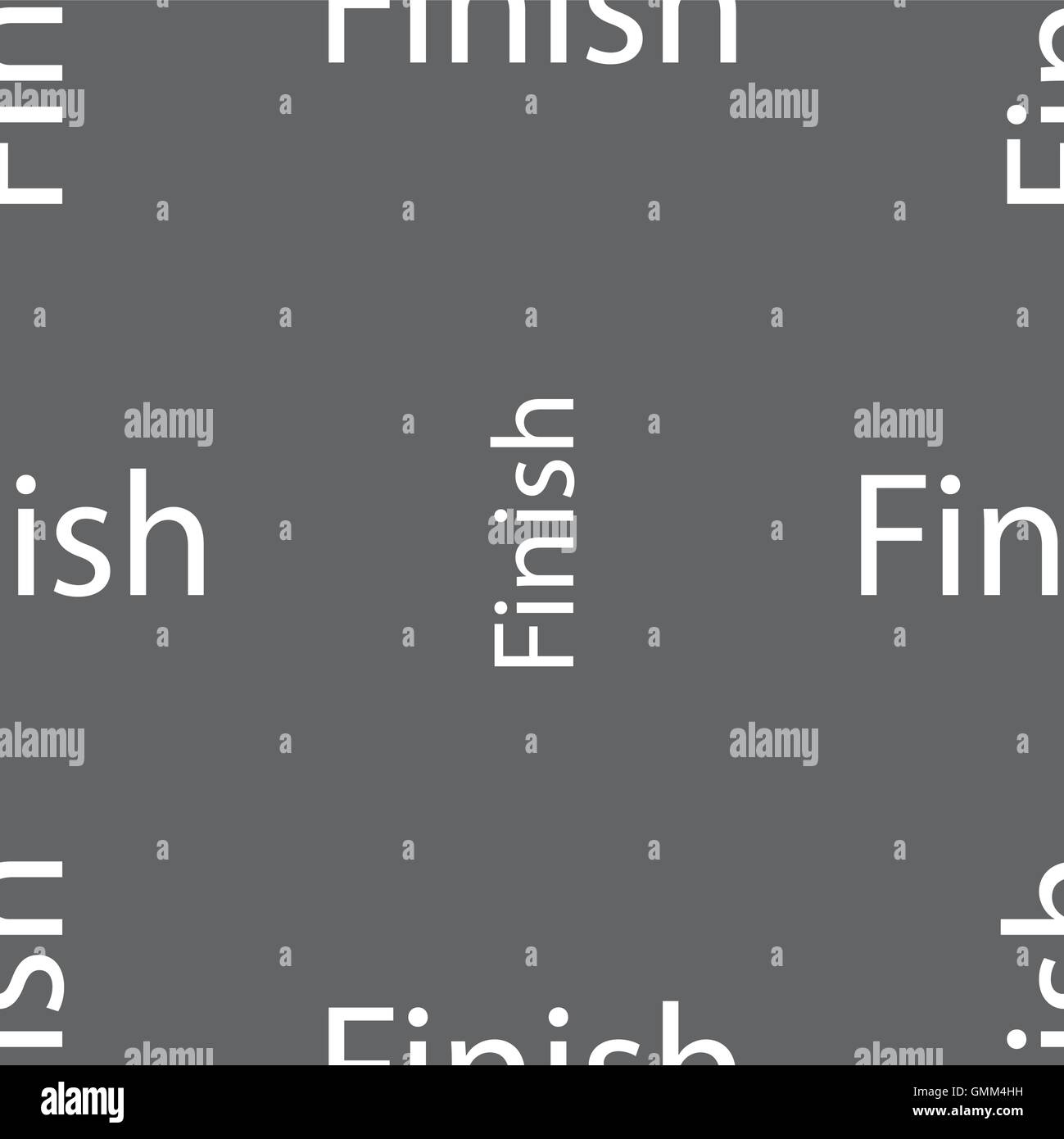 Finish sign icon. Power button. Seamless pattern on a gray background ...
