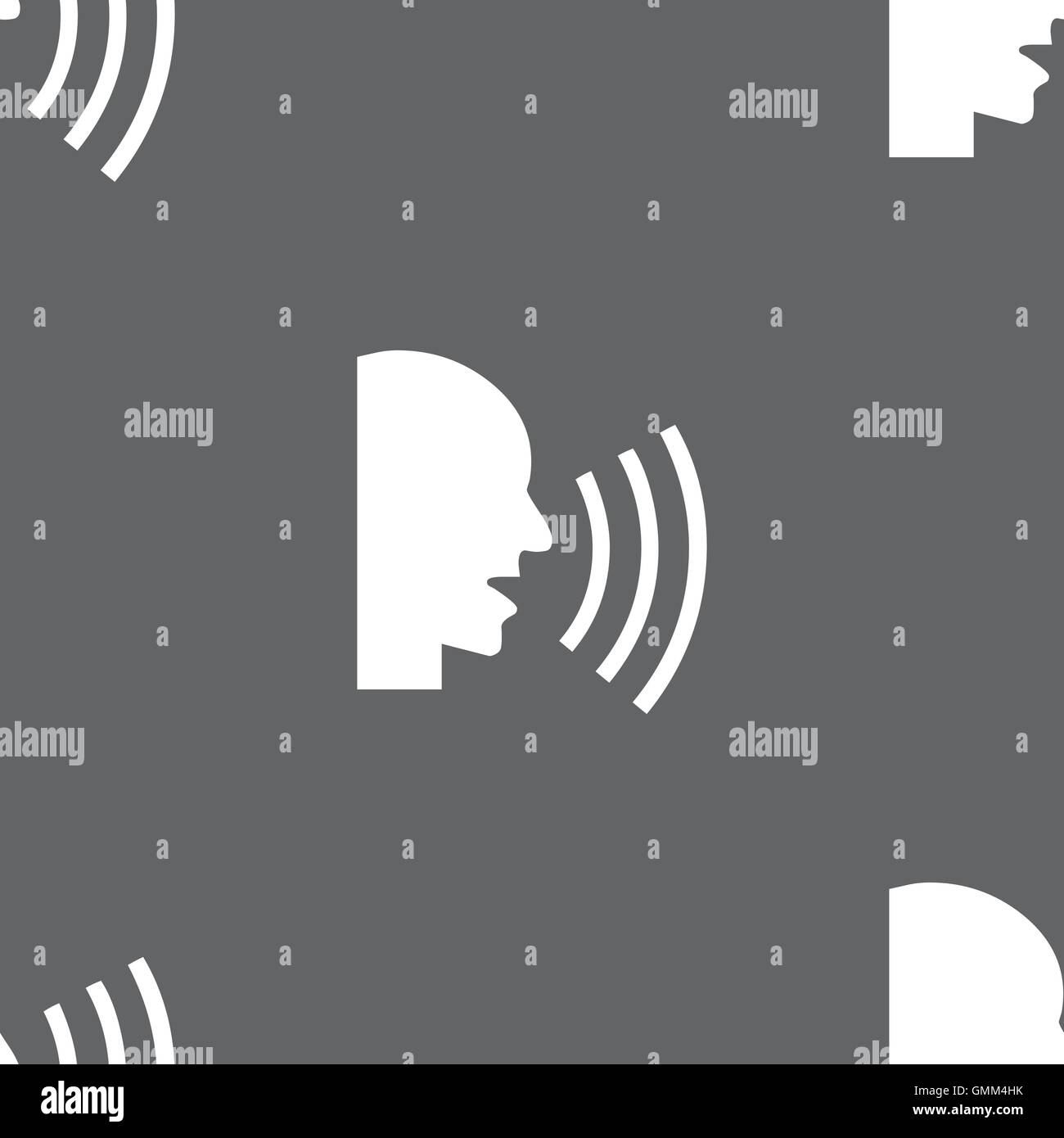 Talking Flat modern web icon. Seamless pattern on a gray background ...