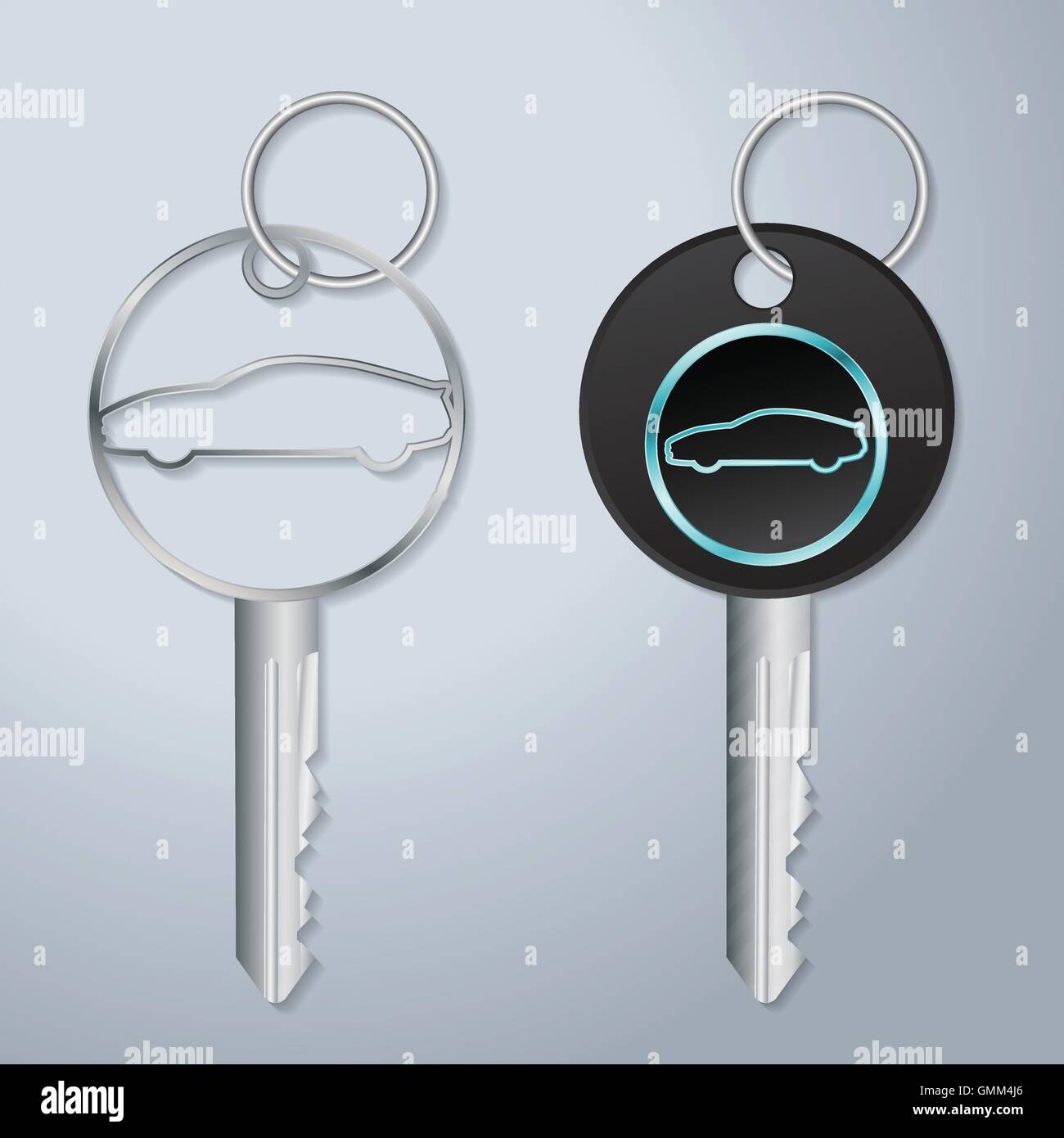 Car keys with engraved car symbol Stock Vector Image & Art - Alamy