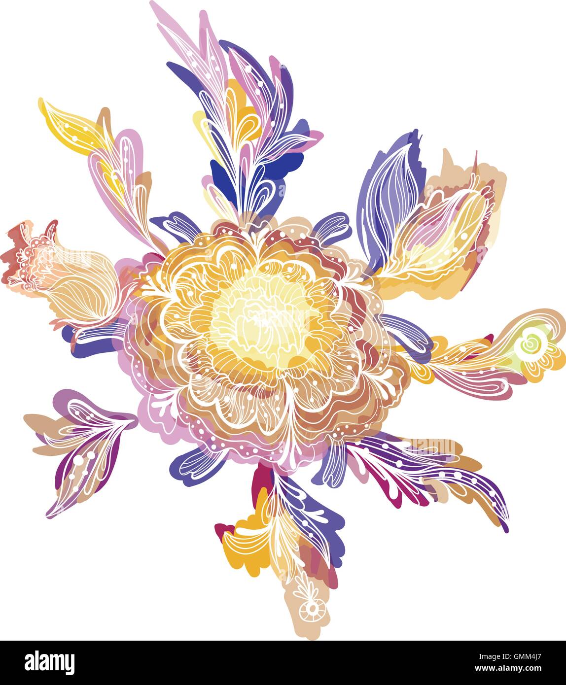 Creative Vector Floral Vignette Stock Vector Image & Art - Alamy