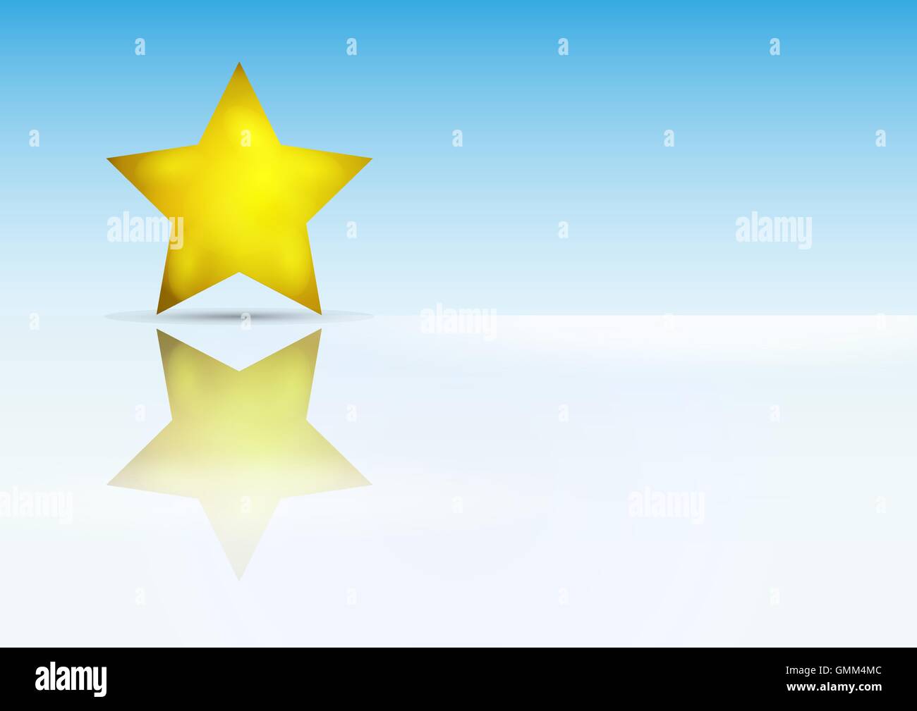 gold star with reflection Stock Vector Image & Art - Alamy