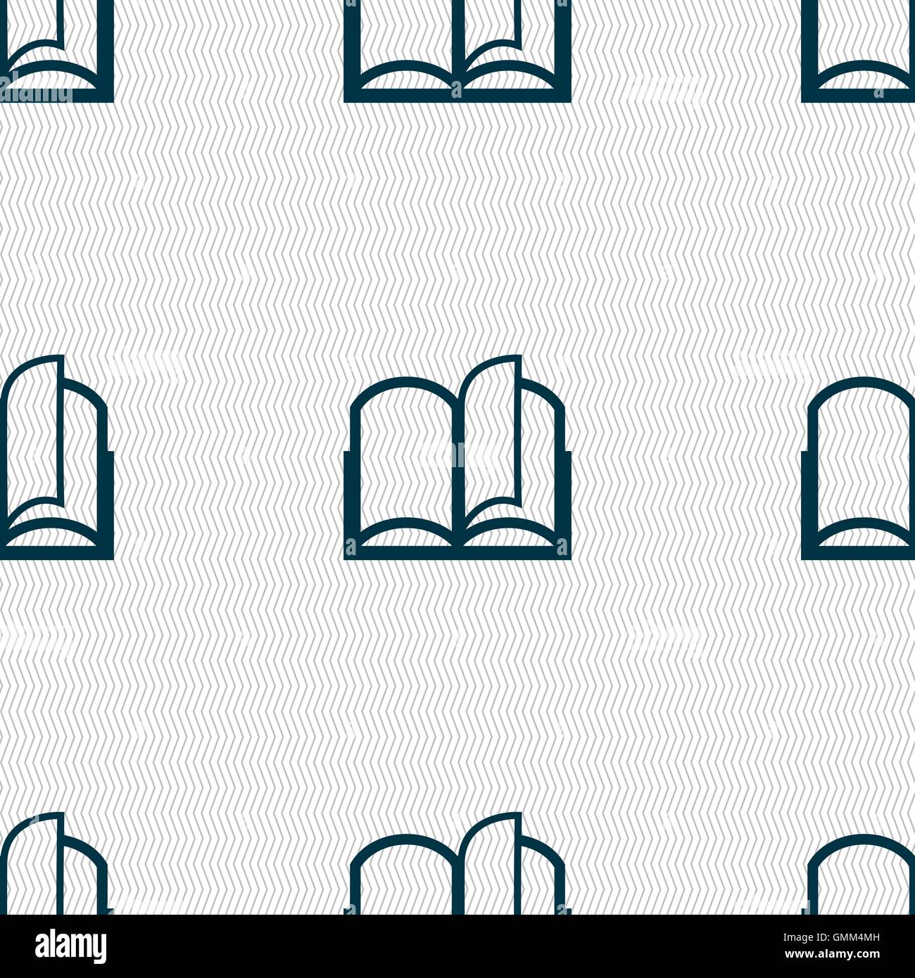 Book sign icon. Open book symbol. Seamless abstract background with ...