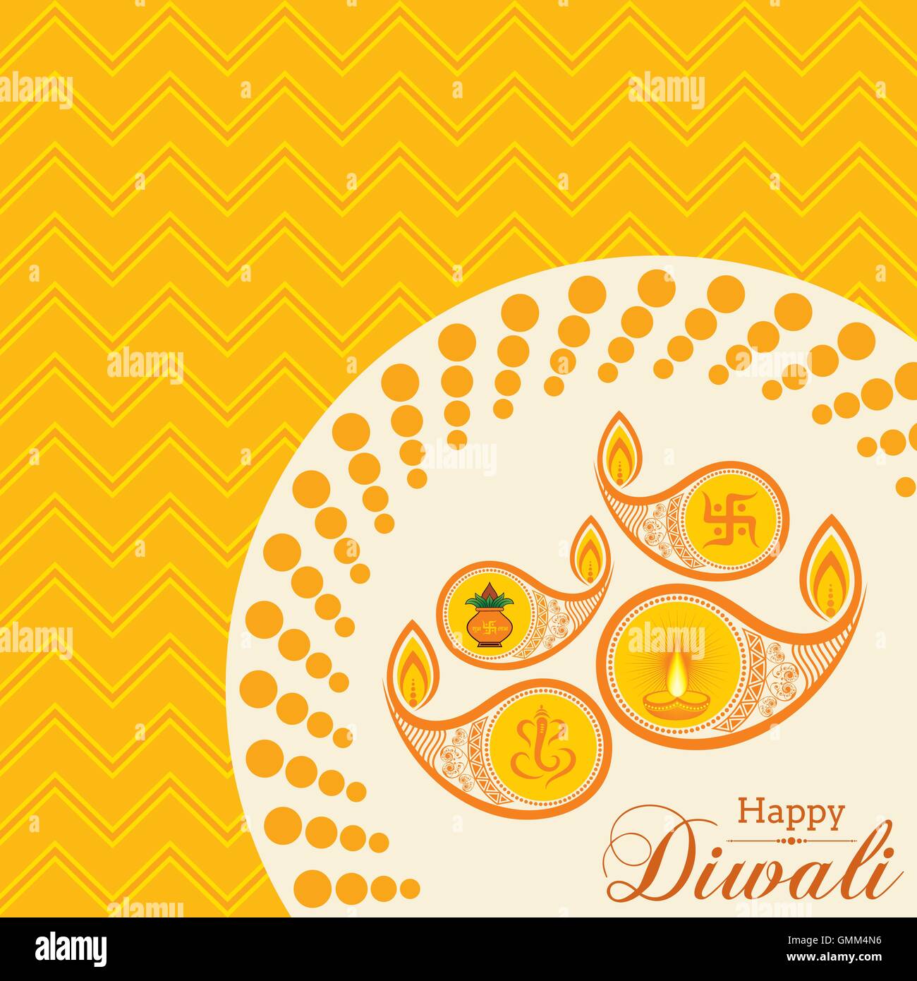 Stylish design and text for Diwali celebration stock vector Stock ...