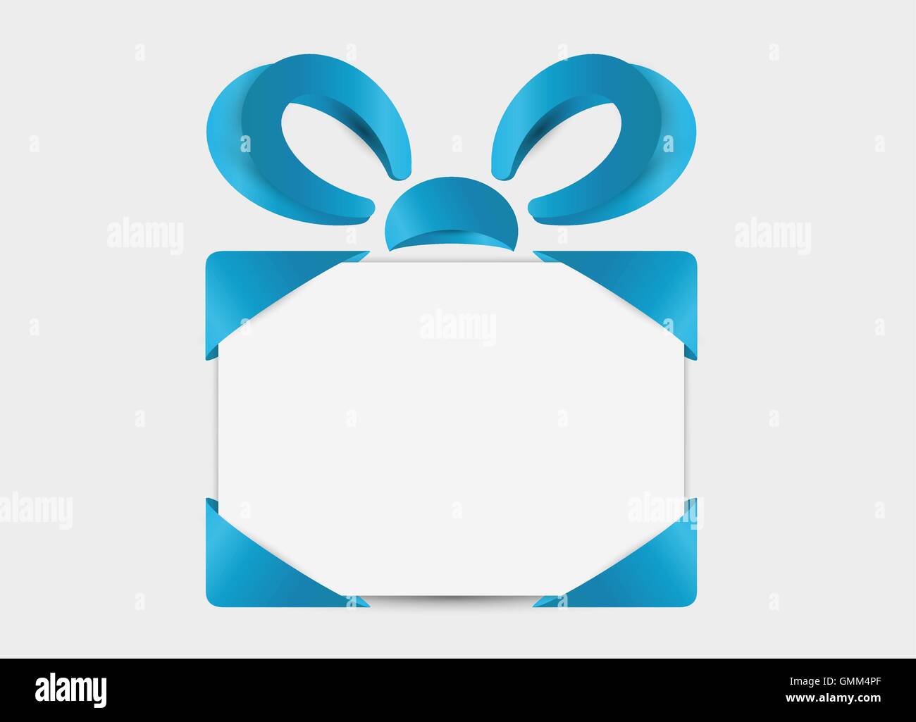 present with blue ribbon Stock Vector Image & Art - Alamy