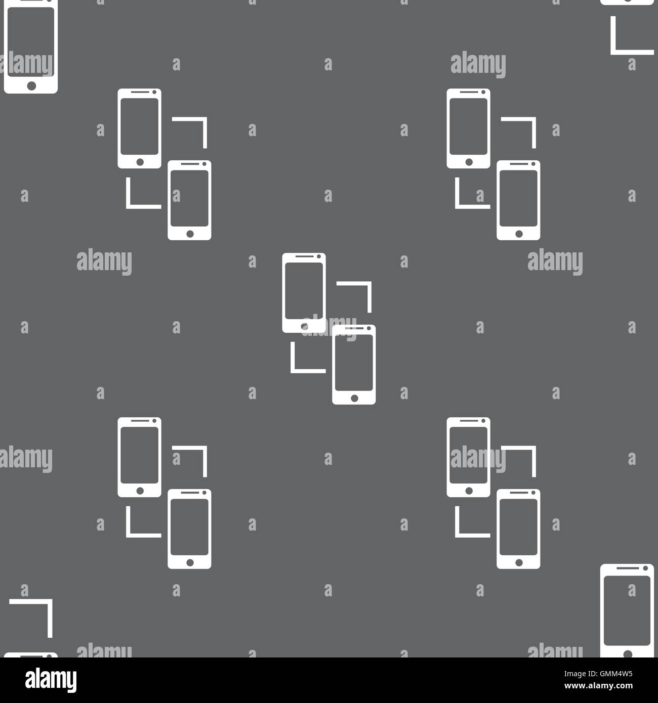 Synchronization sign icon. communicators sync symbol. Data exchange ...