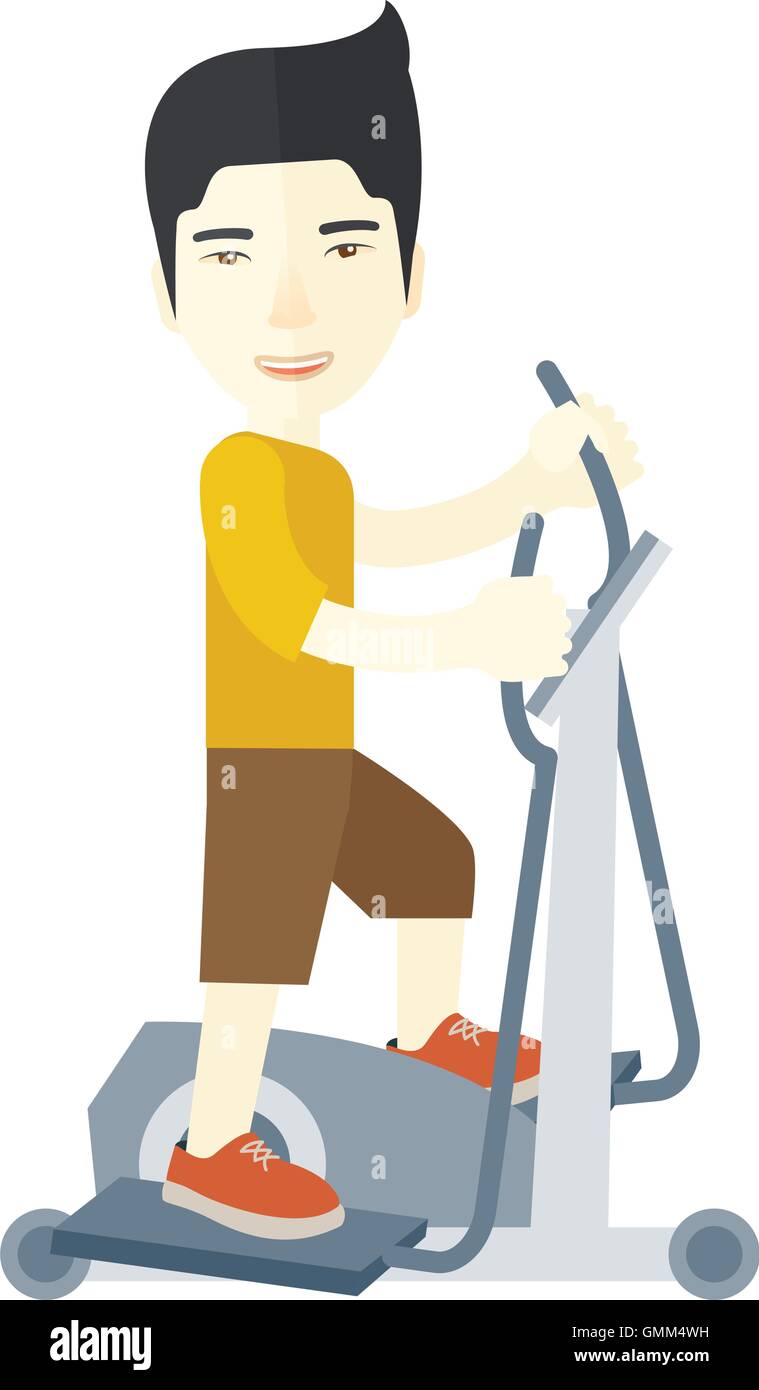 Asian active white background Stock Vector Images - Alamy