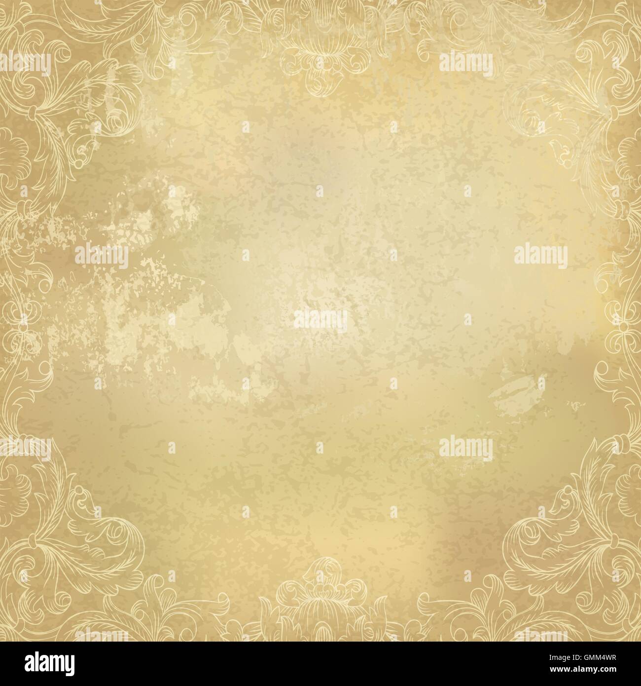 Aged vintage ornamental old paper background. Vector illustratio Stock ...