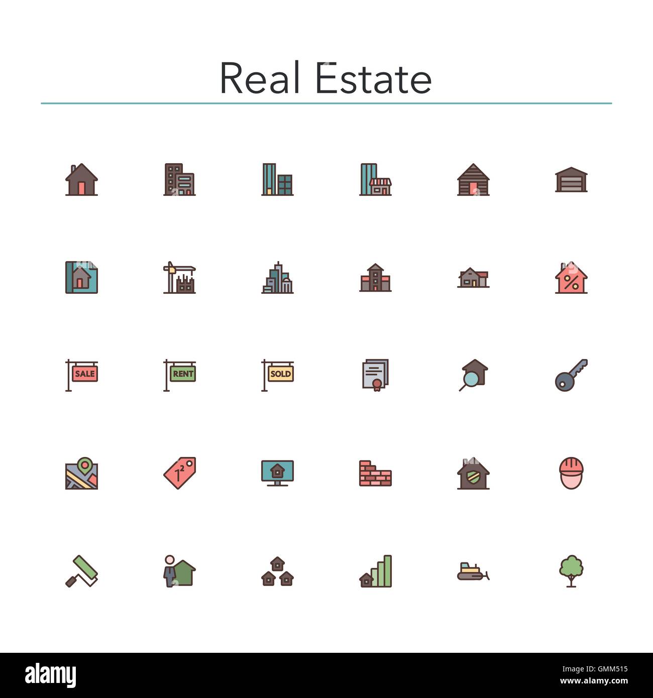 Real estate house line Cut Out Stock Images & Pictures - Alamy