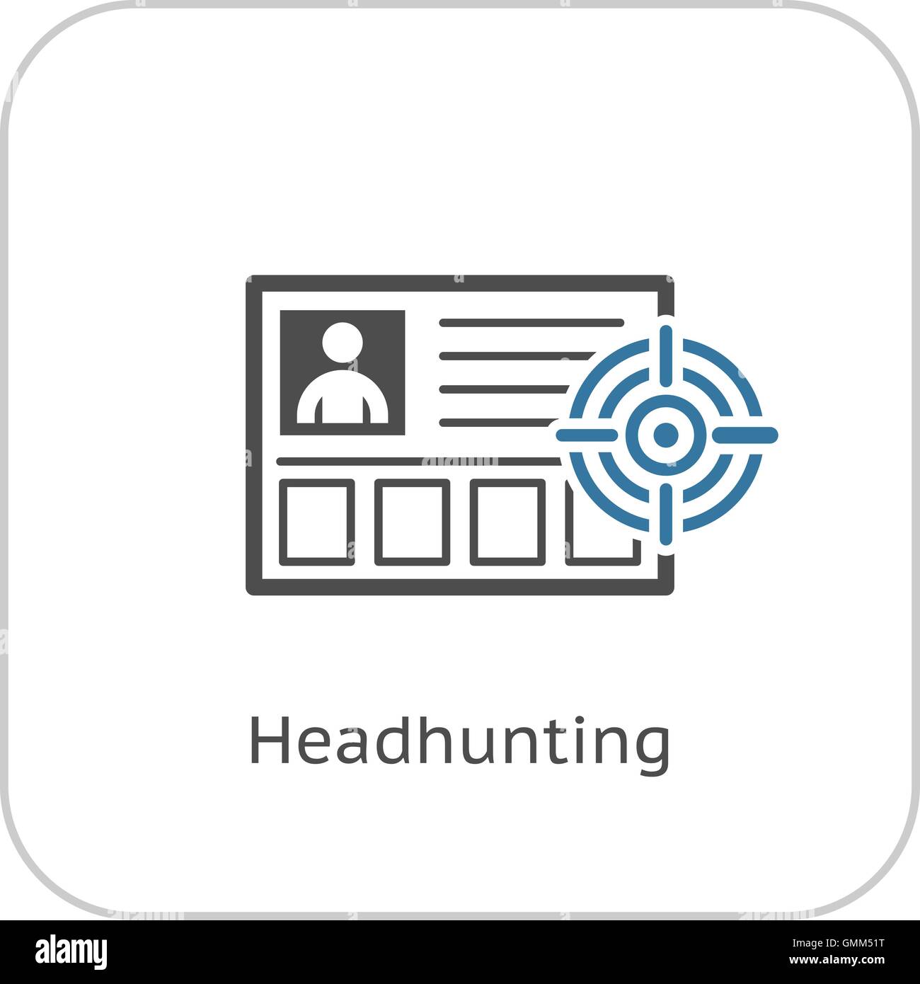 Headhunting Icon. Business Concept. Flat Design Stock Vector Image ...
