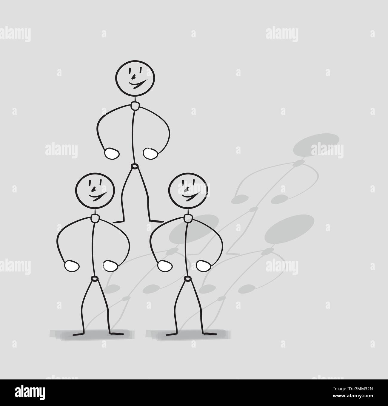 Human pyramid Stock Vector Images - Alamy