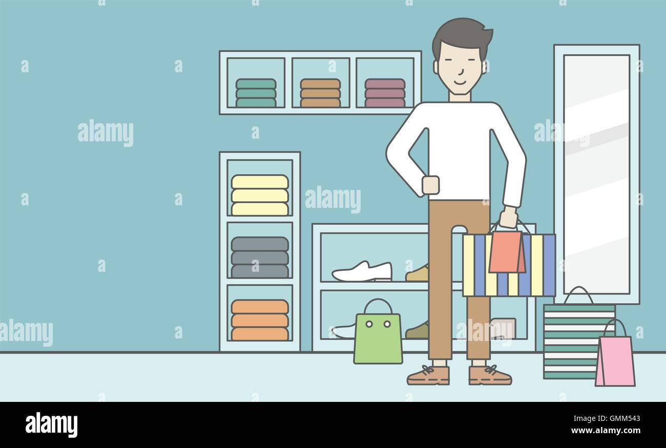 Shelves in store Stock Vector Images - Alamy