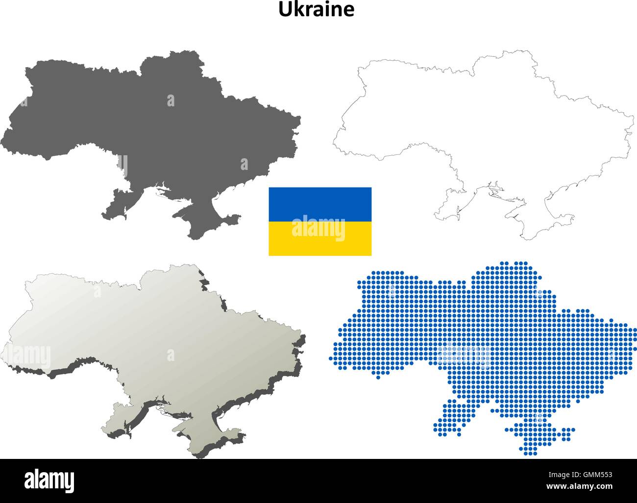 Ukraine outline map set Stock Vector Image & Art - Alamy