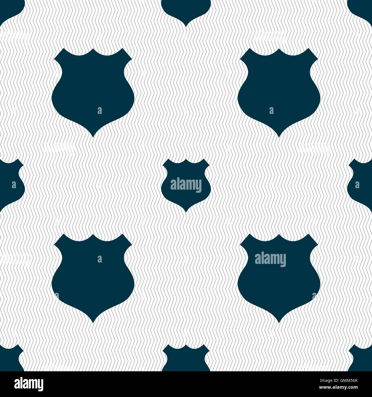 shield icon sign. Seamless abstract background with geometric shapes ...