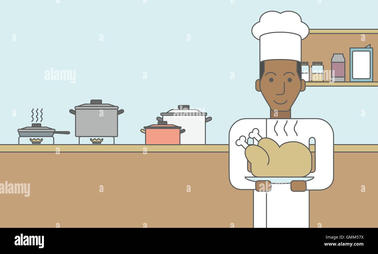 Cook with chicken Stock Vector Image & Art - Alamy