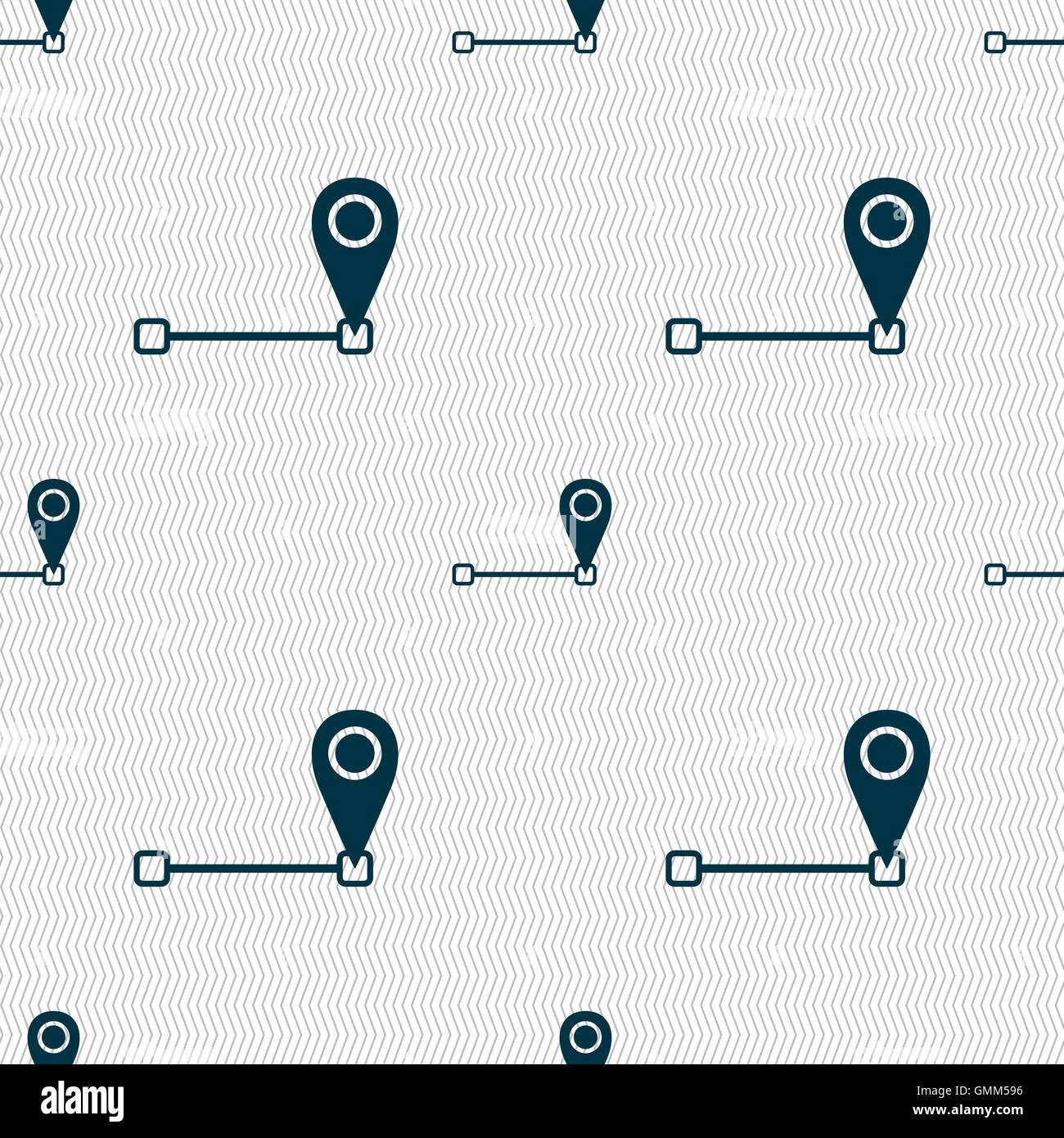 Map pointer icon sign. Seamless abstract background with geometric shapes. Vector Stock Vector ...