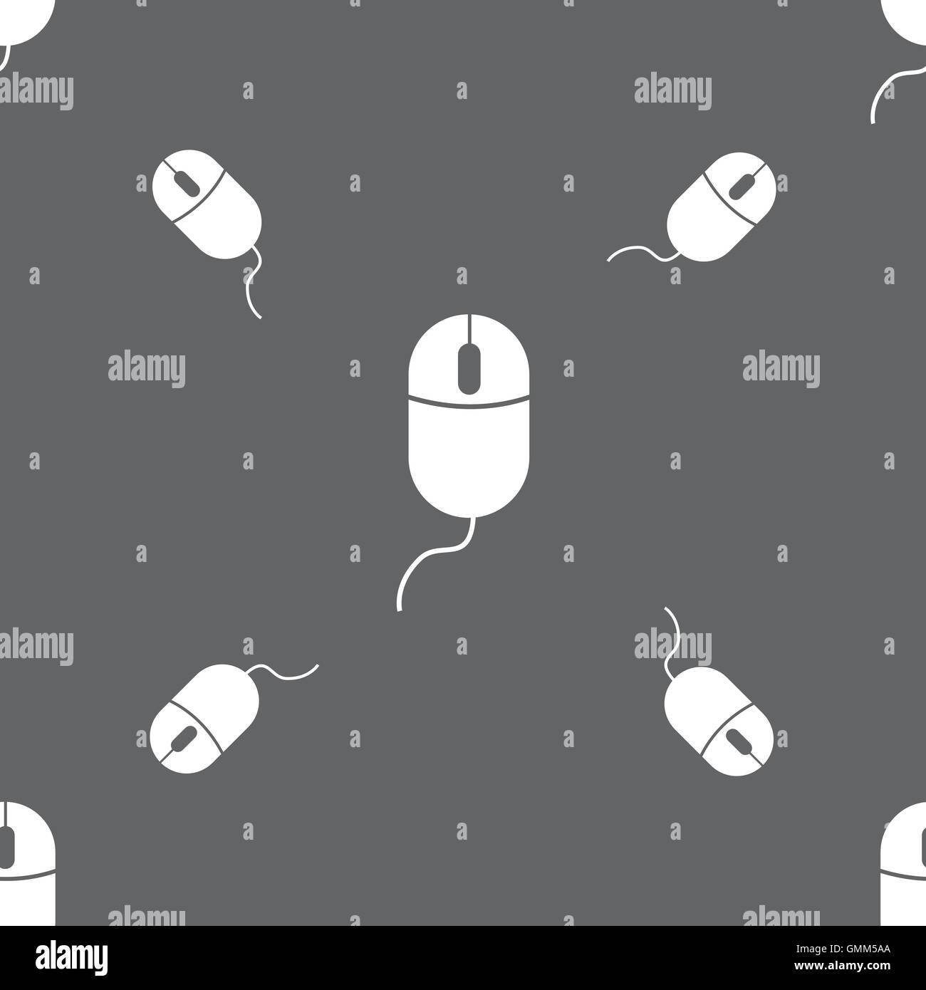 Computer mouse sign icon. Optical with wheel symbol. Seamless pattern ...