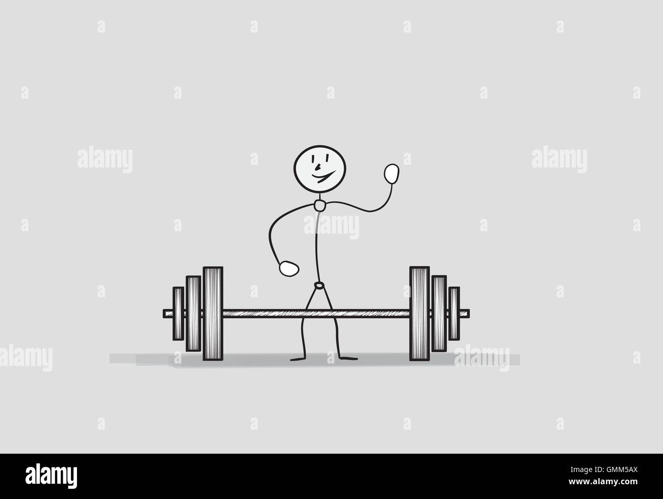 Gym man dumbbells exercise Stock Vector Images - Alamy