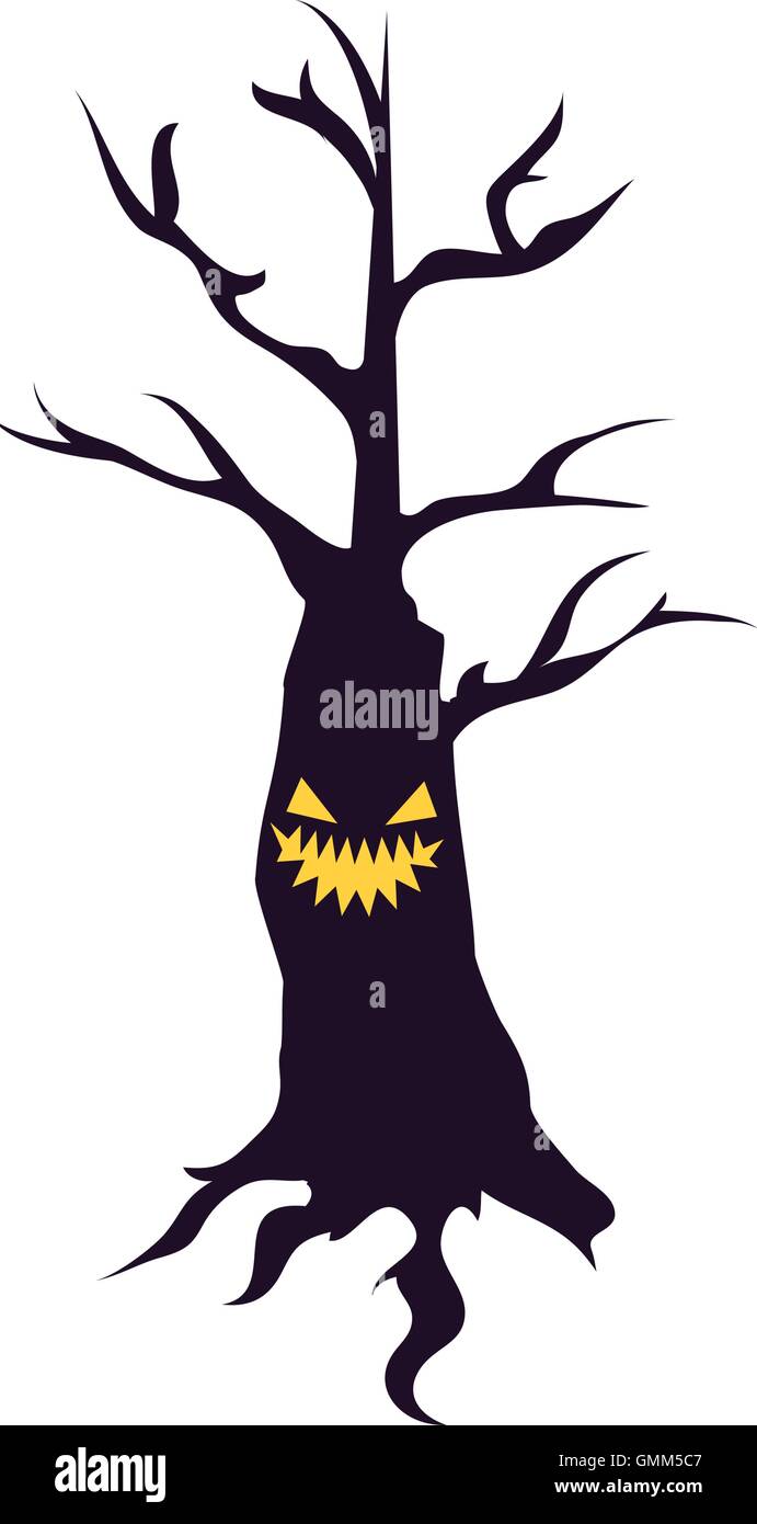 halloween scary tree Stock Vector Image & Art - Alamy