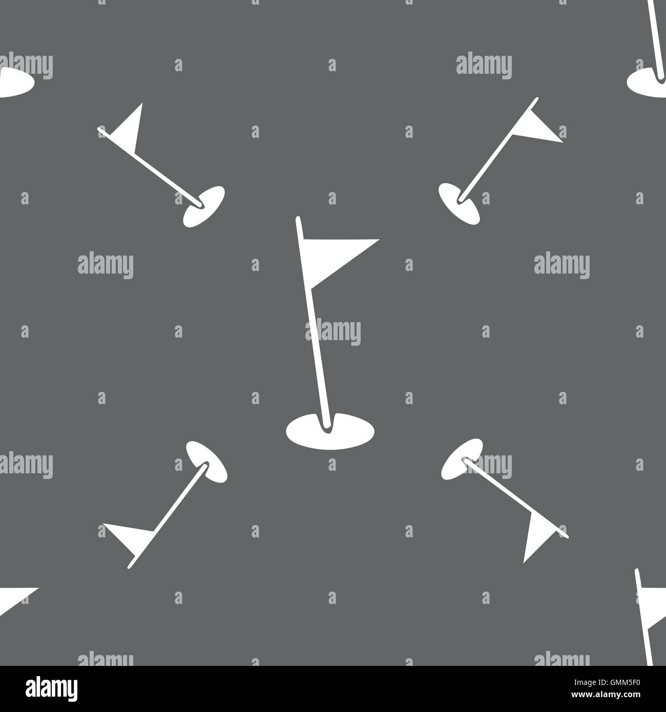 flag hole sign icon. Sport symbol. Seamless pattern on a gray ...