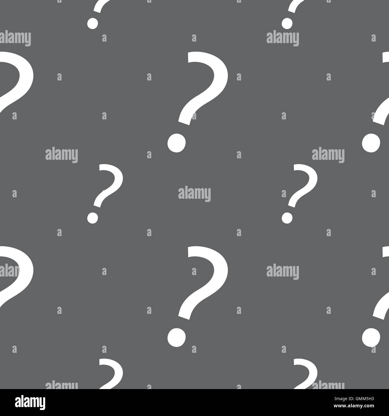 Question mark sign icon. Help symbol. FAQ sign. Seamless pattern on a gray background. Vector ...