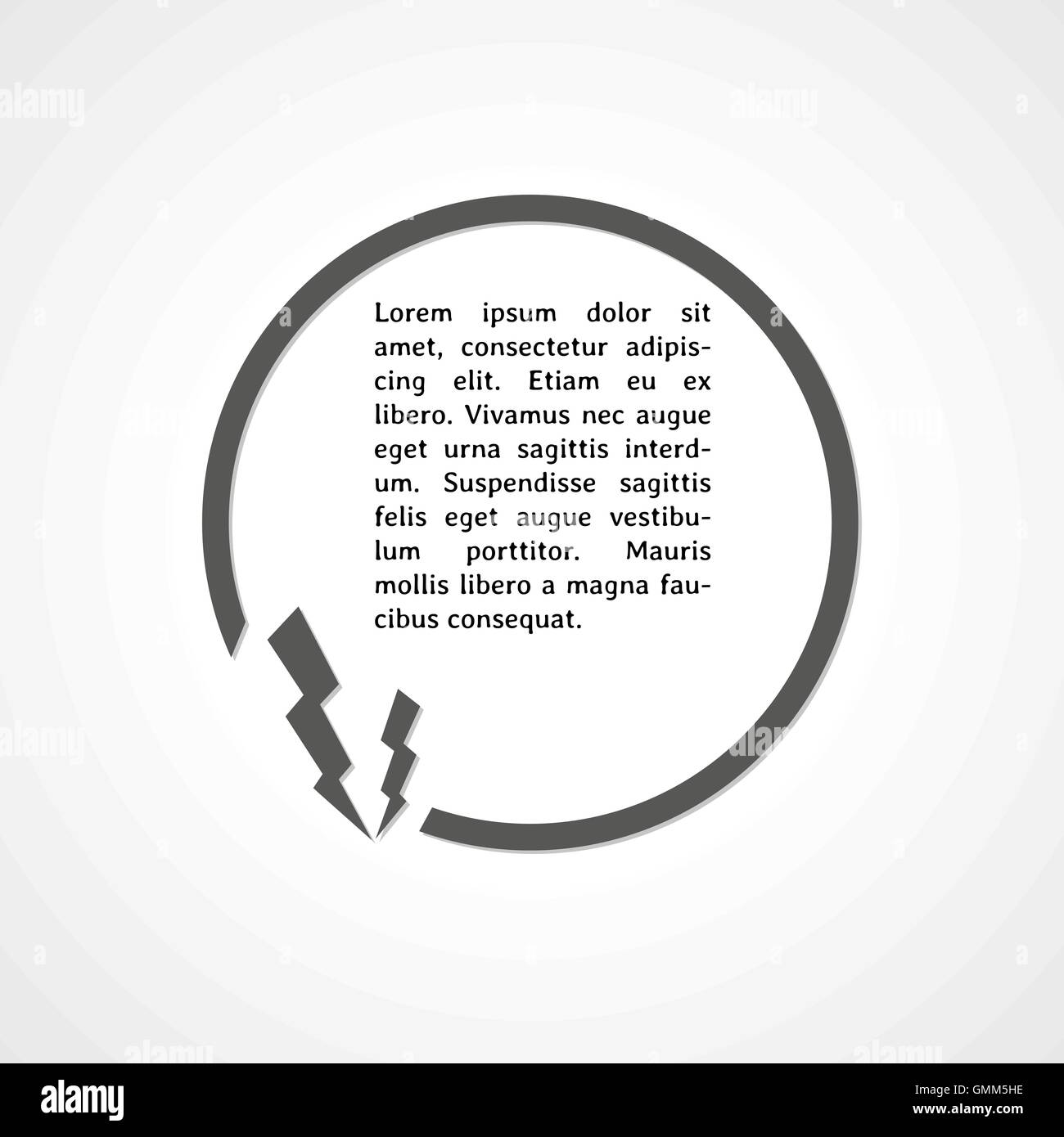 Electric circle lightning strike Stock Vector Images - Alamy