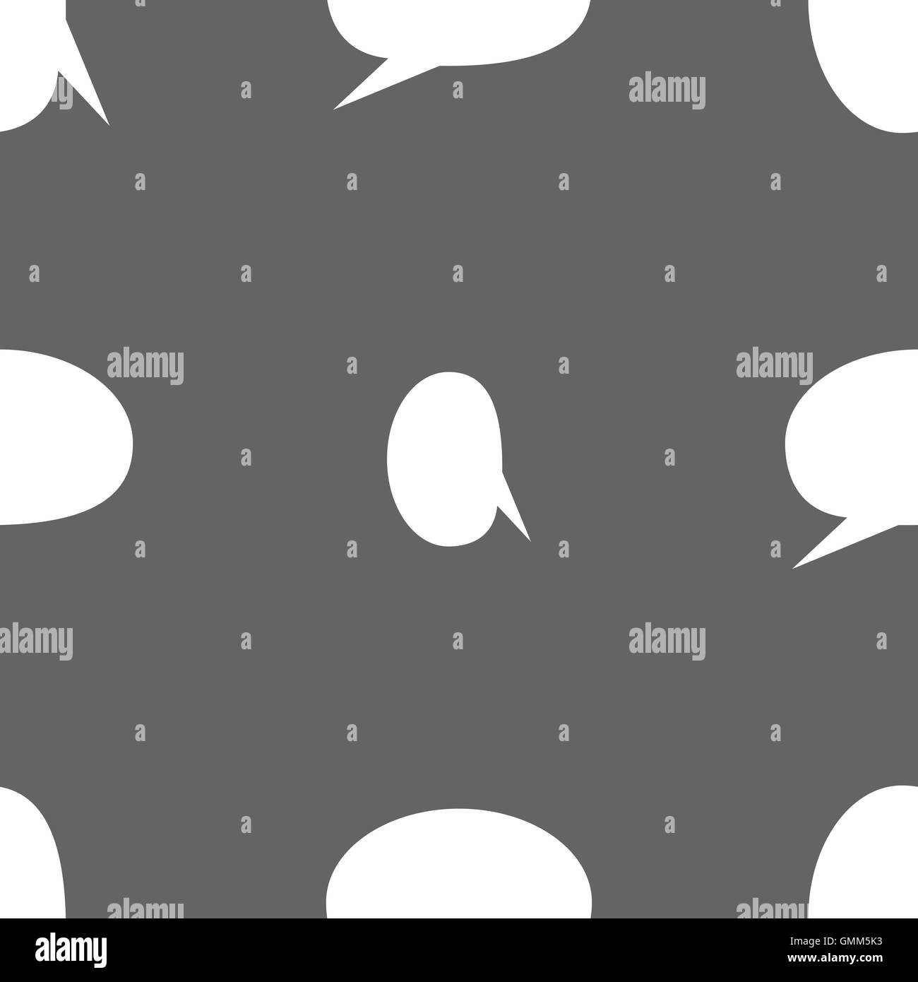 Speech bubble icons. Think cloud symbols. Seamless pattern on a gray ...