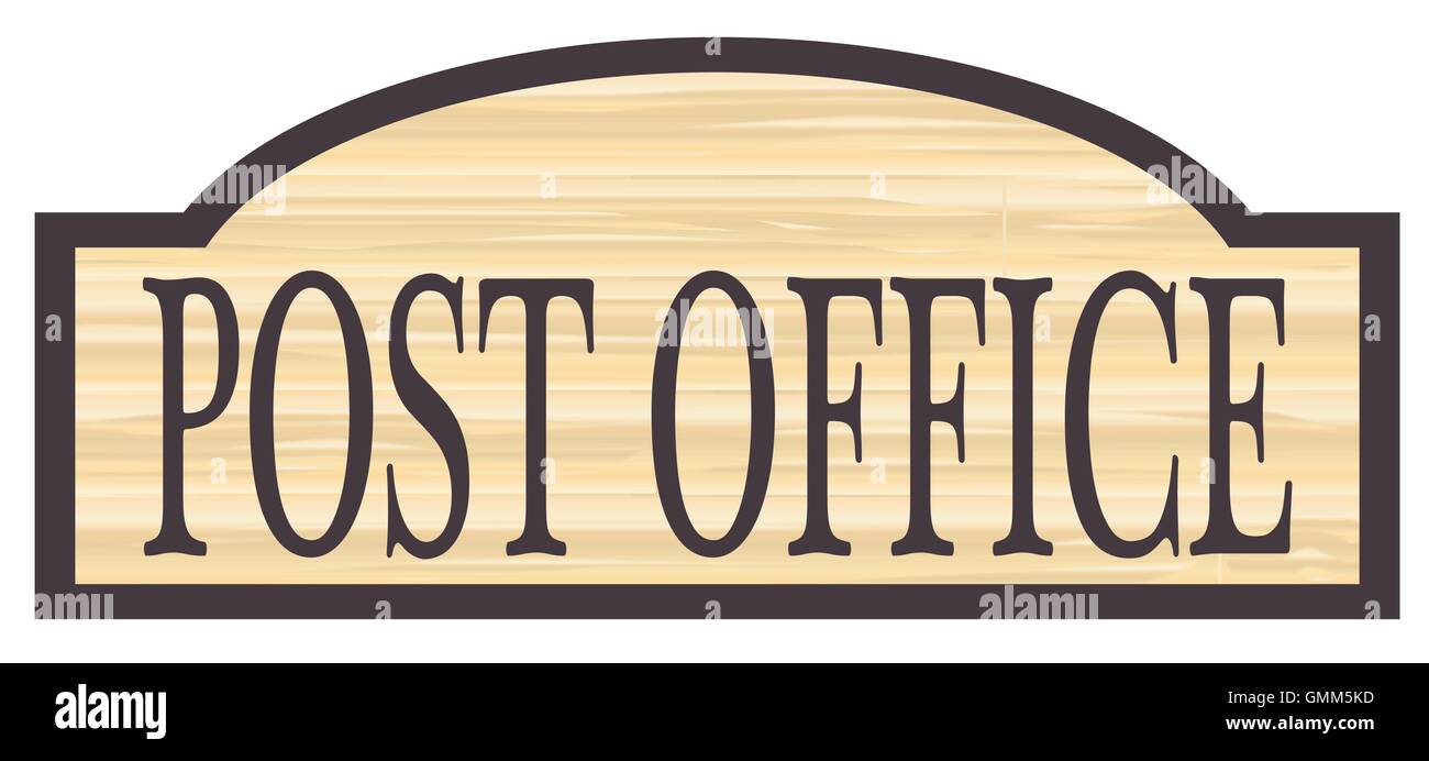 Wooden Post Office Store Sign Stock Vector Image & Art - Alamy