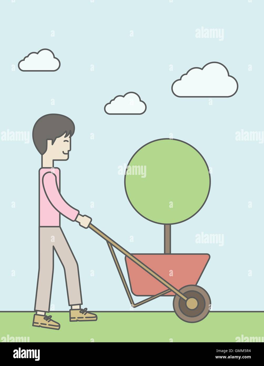 Man going to work Stock Vector Images - Alamy