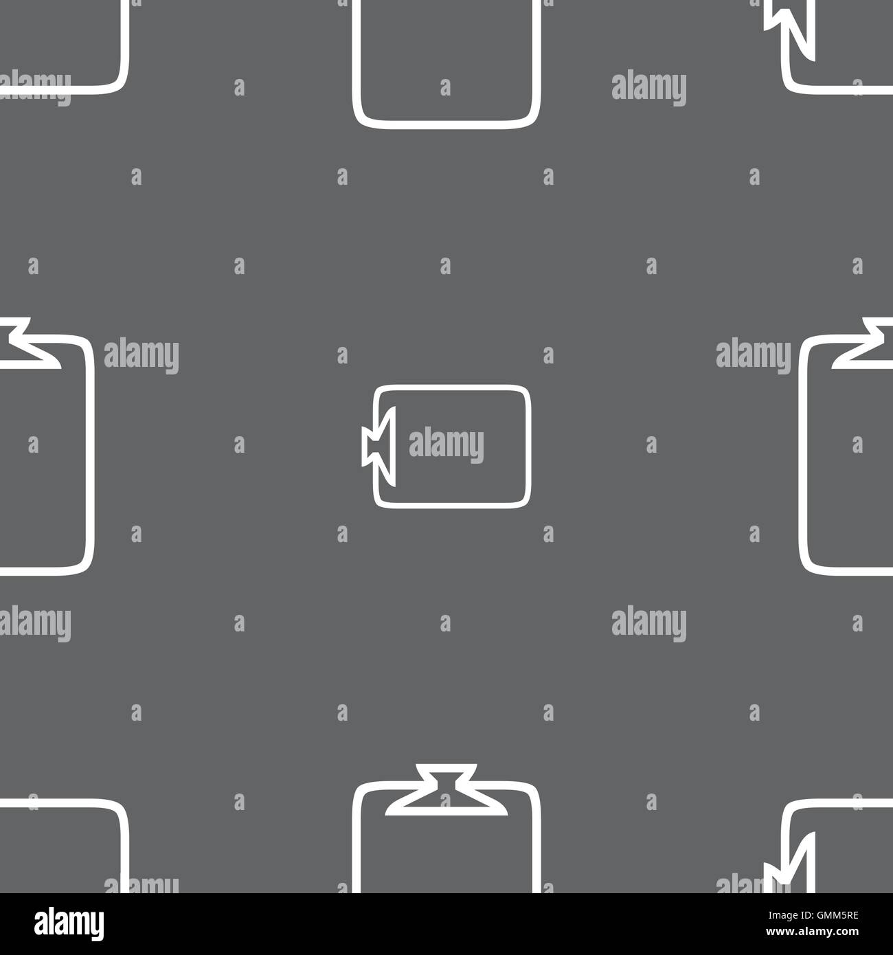 File annex icon. Paper clip symbol. Attach sign. Seamless pattern on a ...