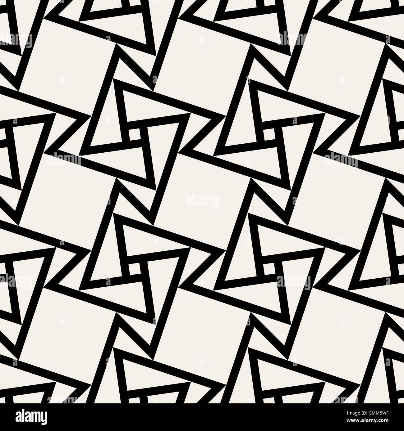 Vector Seamless Black and White Geometric Square Tile Pattern Stock ...