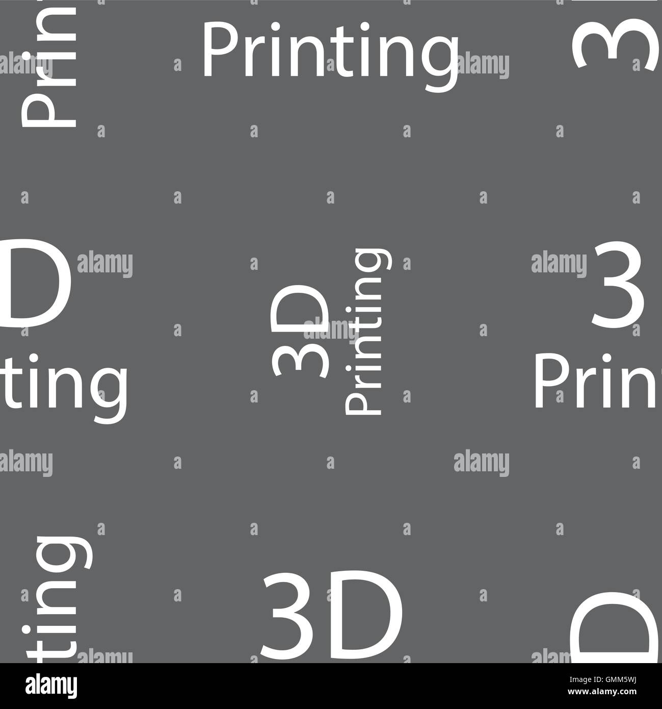 3D Print sign icon. 3d-Printing symbol. Seamless pattern on a gray ...